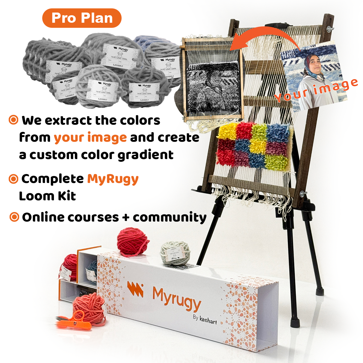 Kit Myrugy Box - Créez votre tapis marocain chez vous | Paiement à la livraison